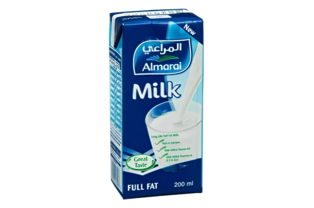 Almarai Full Fat UHT Milk with Added Vitamins 200 ml